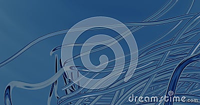 3d Render of Blue Bending Pipes Stock Video - Video of cyberspace ...
