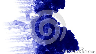 3d Render of Blue Ink Dissolve in Water, Simulation of Ink Injection ...