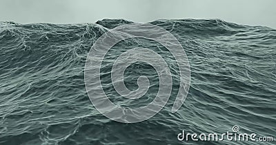 3d Render of Choppy Rough Sea with Waves in Storm Water Stock Video ...
