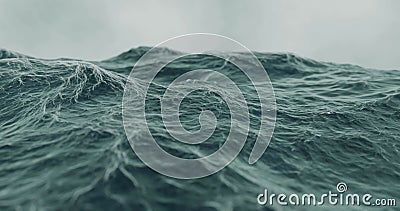 3d Render of Choppy Rough Sea with Waves in Storm Water Stock Video ...