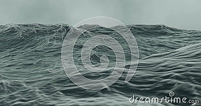 3d Render of Choppy Rough Sea with Waves in Storm Water Stock Footage ...