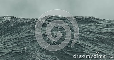 3d Render of Choppy Rough Sea with Waves in Storm Water Stock Video ...