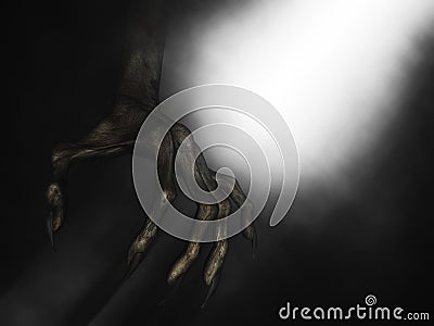 3D Close Up Of Demonic Hand With Claws Stock Photo | CartoonDealer.com ...