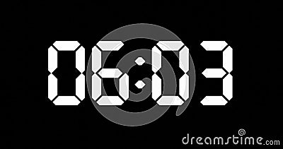 3d Render of Counting Numbers As Digital Clock Timer for Busy or Long ...