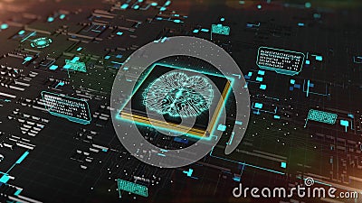 Computer Chip Algorithm, New Technology Intro Background Stock Video - Video of technology ...