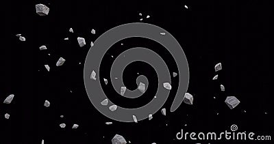 3d Render of Exploded Rock or Concrete Pieces Stock Footage - Video of ...
