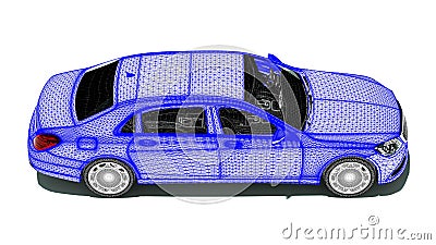 3D Render Image Of A High Class Car In A Mesh Body | CartoonDealer.com ...