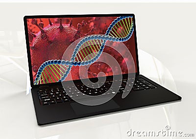 3D Render Image Representing A Virus Cell Manipulated With CAD Stock ...