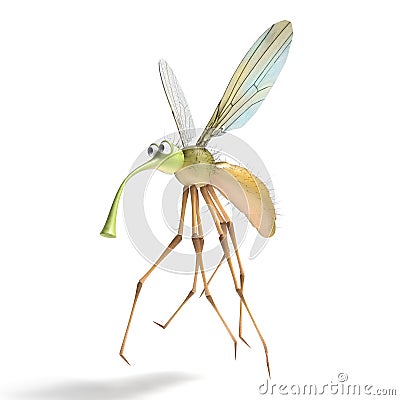 3D Render Image Of Stylized Gnat Isolated On The White | CartoonDealer ...