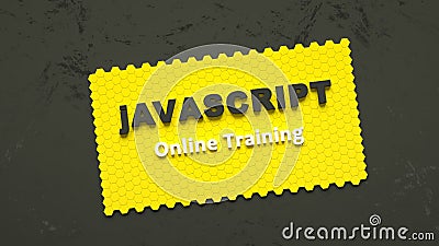 3d Render Of Javascript Online Training. Programming Training. Coding Concept. Javascript ...