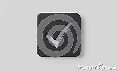 Minimal Check Mark Black Symbol Isolated On White Background Royalty ...