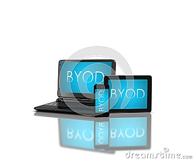 Devices With BYOD Royalty-Free Stock Photography | CartoonDealer.com ...