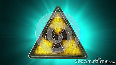 3d Render of Radiation Nuclear Danger Symbol Stock Video - Video of ...