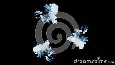 3d Render of Smoke Simulation Isolated on a Black Background for Visual ...