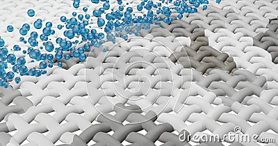 3d Render Stylized Animation of Cleaning the Fabric Structure from Dirt ...
