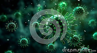 3D Rendered Pathogen In Green Microenvironment Royalty-Free Stock ...