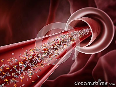 Microplastics In Blood Vessels Simulation Royalty-Free Stock Photo ...