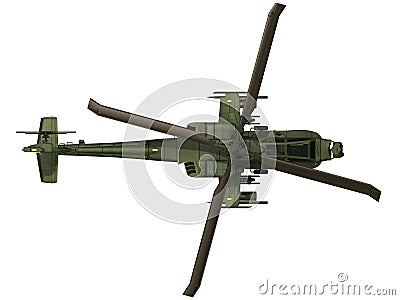 3d Rendering Of A AH-64 Apache - Top View Stock Photography ...