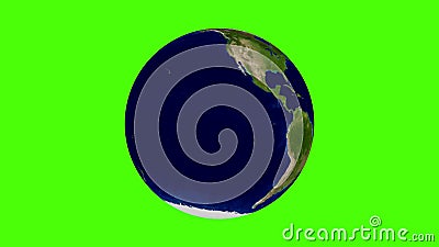 Rotating Loop-able Earth Globe on Green Screen 3d Rendering Stock ...