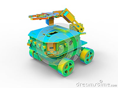 3D Rendering - Finite Element Analysis Stock Illustration ...