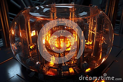 3d Rendering Of A Fusion Reactor With Plasma Interactions Stock Image ...