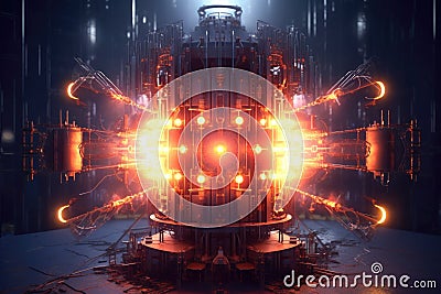 3d Rendering Of A Fusion Reactor With Plasma Interactions Royalty-Free ...