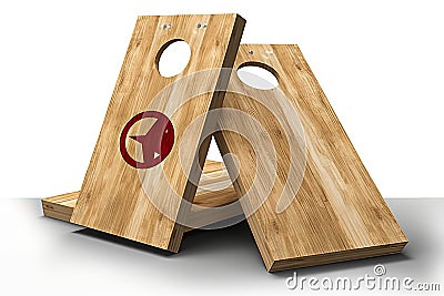 3d Rendering Illustration Cornhole Boards Isolated Transparent ...