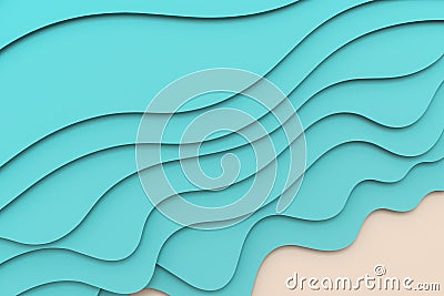 3d Rendering, Multilayer Paper Cut Illustration Background Stock ...