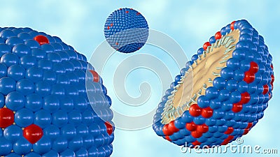 3d Rendering Of Nanoemulsion Molecules Royalty-Free Stock Photo ...