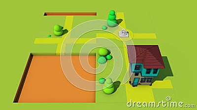 3d Rendering of a Perfect Loop Motion Graphic Cartoon Moving Puzzle ...