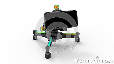 3D Rendering - Phone Tripod FEA Analysis Royalty-Free Illustration ...