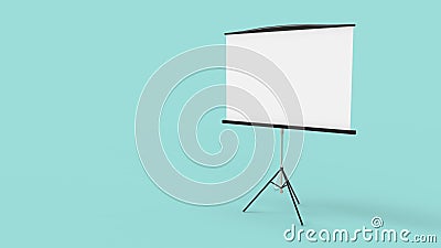 3d Rendering Of A Presentation Beamer Screen Isolated In A Studio ...
