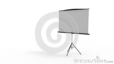 3d Rendering Of A Presentation Beamer Screen Isolated In A Studio ...