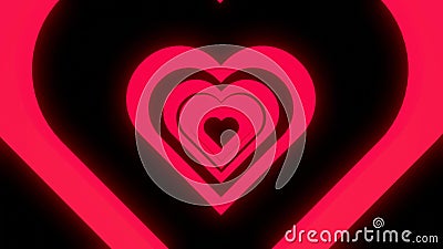 3D Rendering of a Red Heart Shape with Black Background and Looping ...