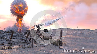 3D Rendering Of The Surface To Air Guided Missile Royalty-Free Stock ...