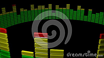 3d Audio Level Equalizer Reflection Stock Video - Video of audio ...
