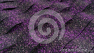 3d Shiny Waves. Animation. Wavy Dark Paths Move Parallel To Each Other ...