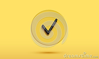 Yellow Check Mark Symbol Cartoon Vector | CartoonDealer.com #278688703