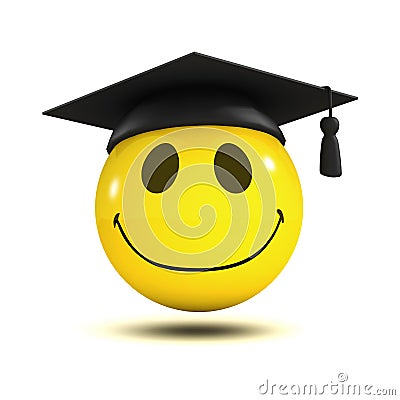 3d Smiley Graduate Stock Illustration - Image: 44789959
