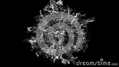 3D Smoke Explosion Shockwave Effect and Divergent Wave Isolated on ...