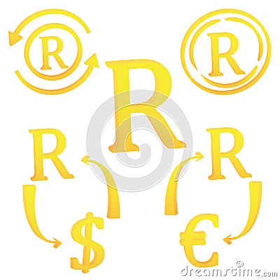 3D South African Rand Currency Symbol Icon Vector Illustration ...