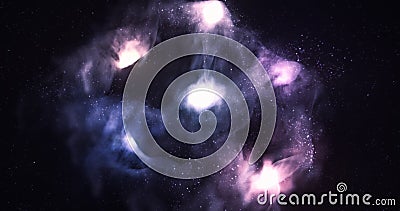 3D Space Flight Around Celestial Nebula in Space Loop Full 4K Stock ...