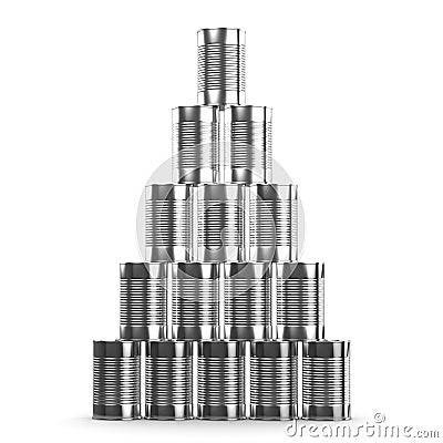3d Stack Of Tin Cans Stock Illustration - Image: 46173676