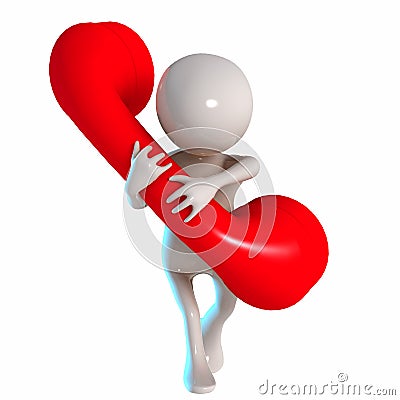 3D Stickman With Telephone Royalty-Free Stock Photo | CartoonDealer.com ...