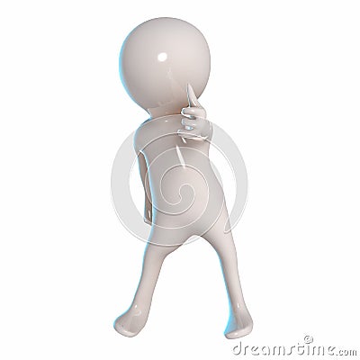 3D Stickman With Finger Pose Royalty-Free Stock Photography ...