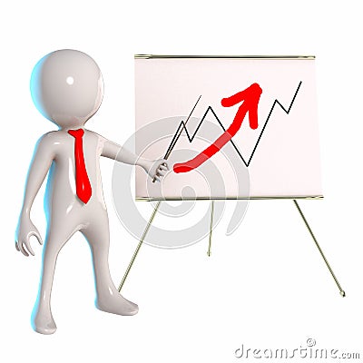 3D Stickman With A Presentation Board Royalty-Free Stock Image ...
