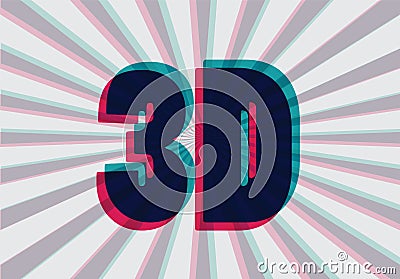 3D Symbol With Chromatic Aberration, Cartoon Vector | CartoonDealer.com ...