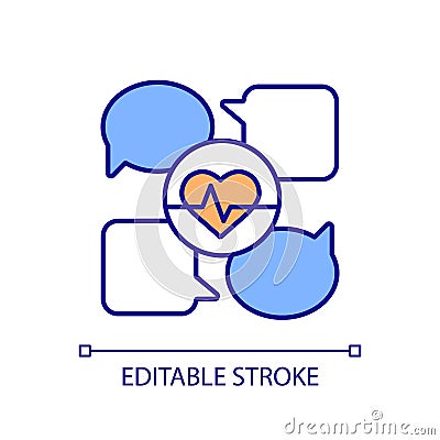 2D Thin Linear Colorful Interoperability Icon Vector Illustration ...