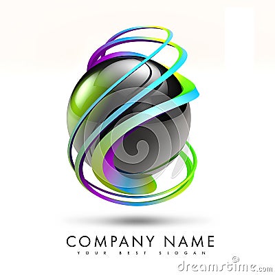 3D Twist Logo Design Stock Illustration - Image: 41268599