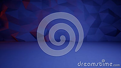 3D Video of a Moving Low Poly Wall with Penetrating Light. Stock Video ...